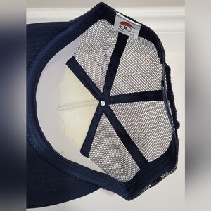 Direct Caps | Accessories | Blue And White Trucker Hat With Curved Bill ...